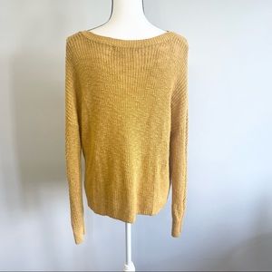 PINQUE | Sweaters | Pinque Mustard Yellow Knit V Neck Sweater | Poshmark